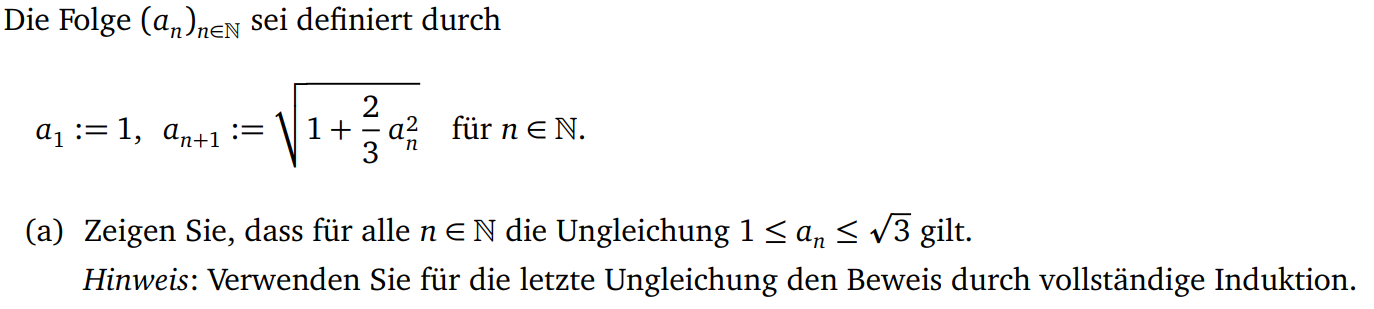 www.mathefragen.de - Rekursive Folgen, Beweis durch vollständige Induktion
